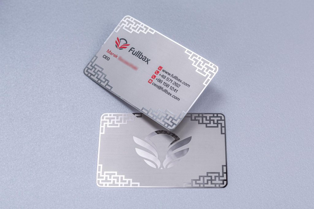 Prime Business Cards | Matte silver metal card – Fullbax